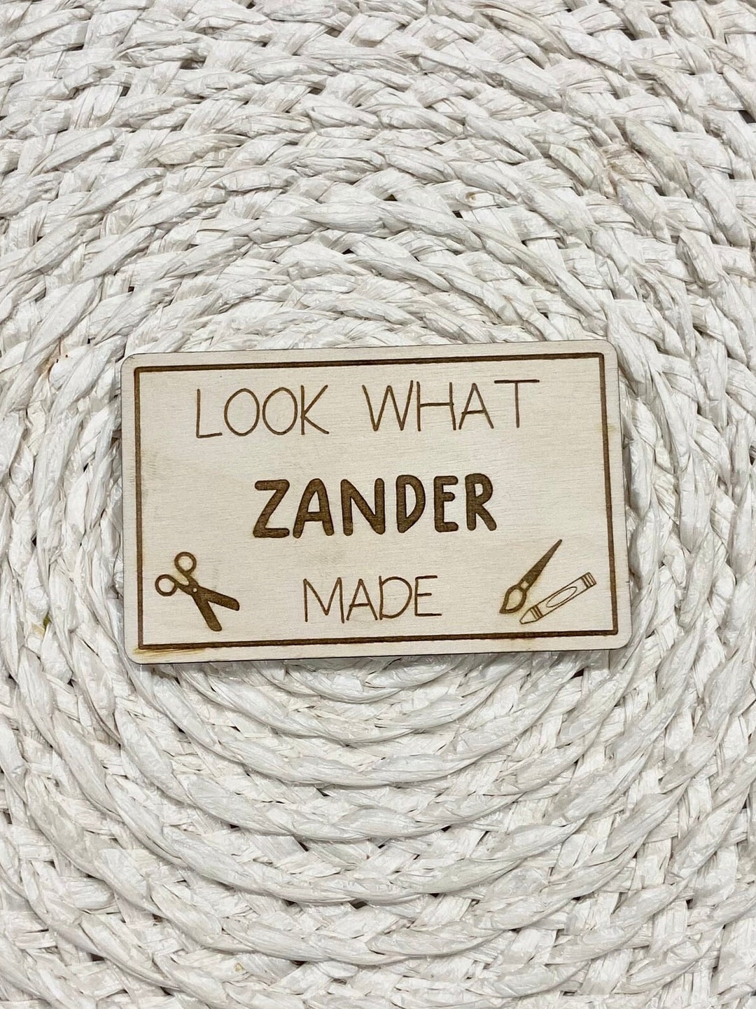 Look What I Made Magnet, Back to School Supplies, Children Art Fridge ...