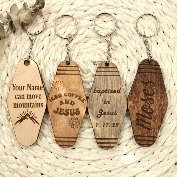 Wooden Keychain - Etsy