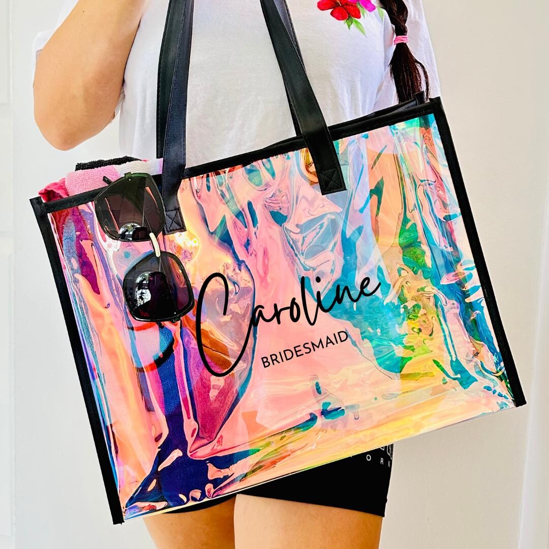 Personalized Tote Gift Bag, Custom Beach Bags, Bridesmaid Bags, Wedding ...