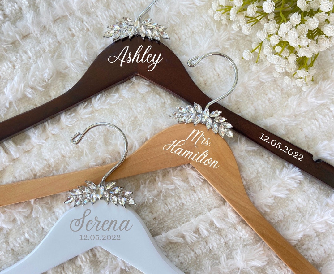 Wedding Hanger, Bridal Dress Hanger, Bridal Party Hangers, Bridesmaid ...