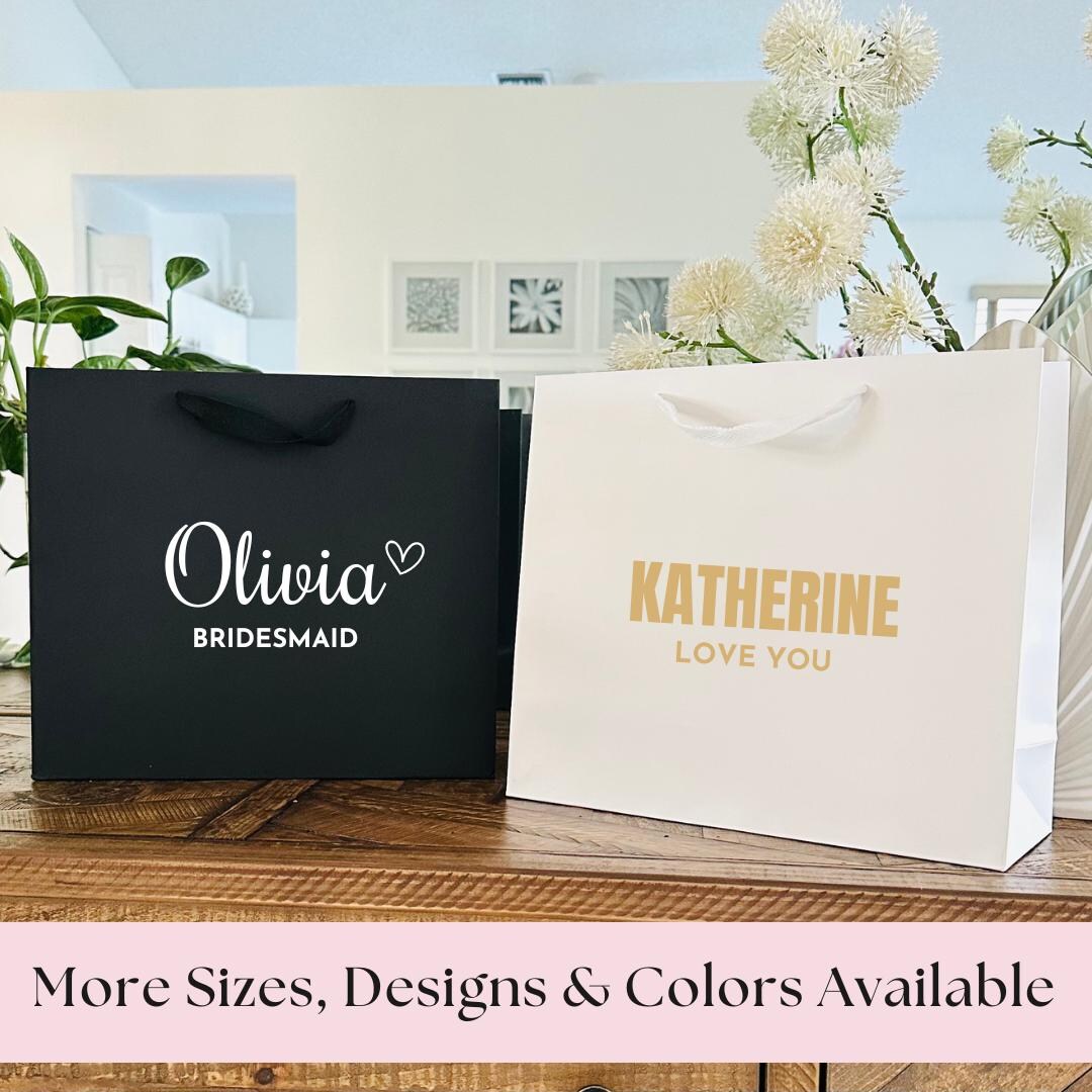 Personalized Luxury Gift Bags for Bridesmaids Groomsmen, Bachelorette ...