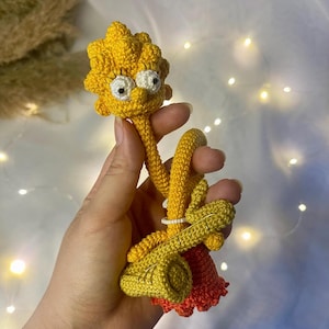 Crochet Simpsons Keychain - Handmade Character - Custom Cartoon ...