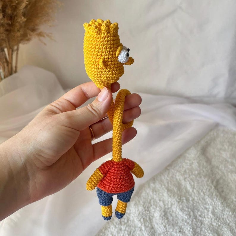 Bart Simpson Crochet Pattern | Amigurumi Keychain Tutorial (PDF) - Etsy