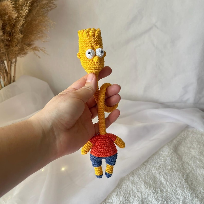 Bart Simpson Crochet Pattern | Amigurumi Keychain Tutorial (PDF) - Etsy