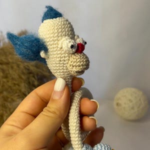 Crochet Krusty the Clown Keychain - Simpsons Character - Fun Bag Charm ...