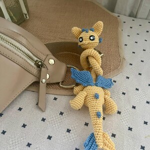 Handmade Toothless Keychain Long Neck Crochet Dragon Accessory Perfect ...