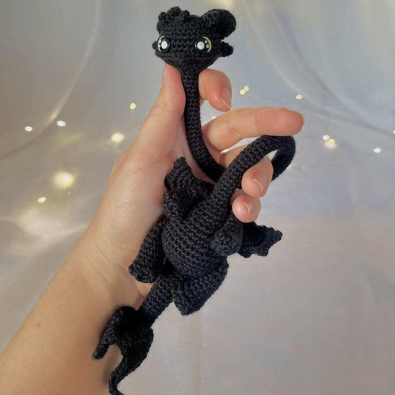 Handmade Toothless Dragon Keychain – Crochet Gift for How to Train Your ...