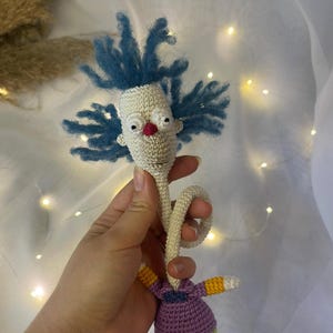 Crochet Krusty the Clown Keychain - Simpsons Character - Fun Bag Charm ...
