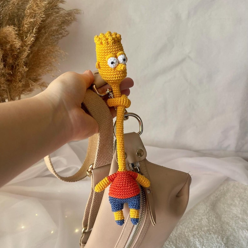 Bart Simpson Crochet Pattern | Amigurumi Keychain Tutorial (PDF) - Etsy