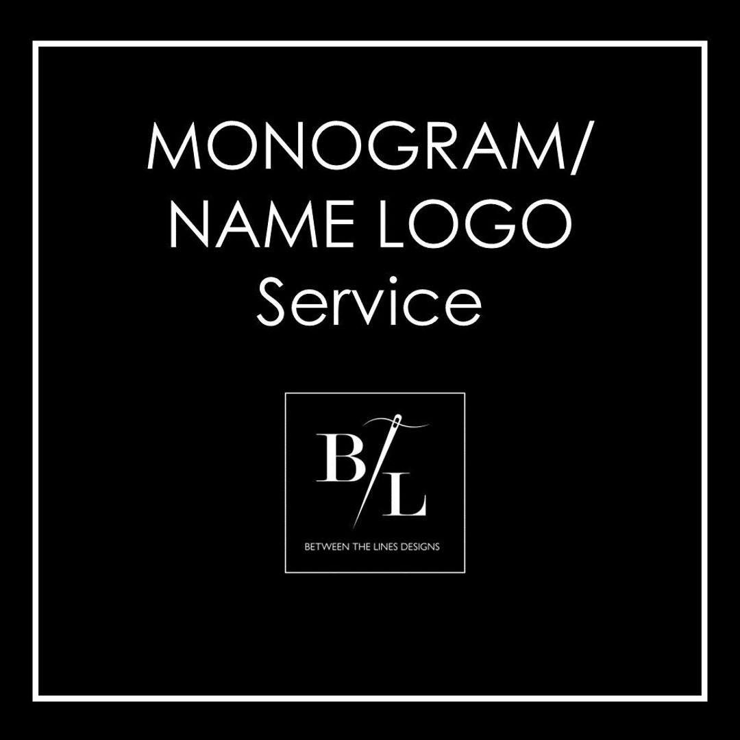 Custom Monogram/name Logo Service - Etsy