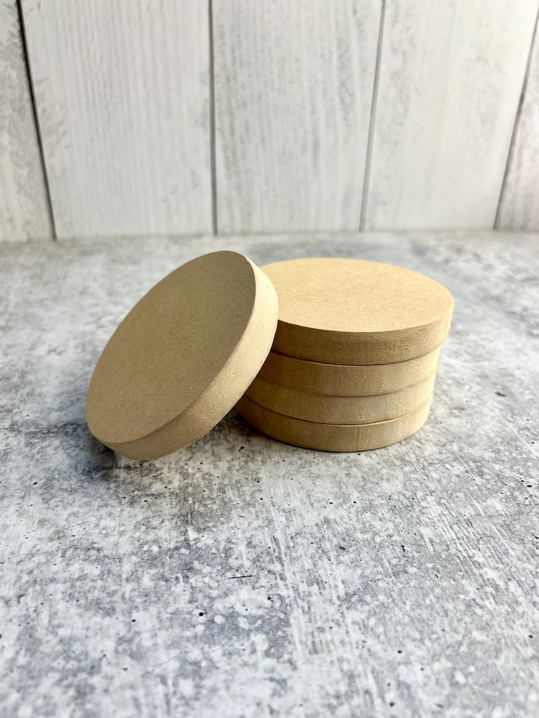 Set of 5 MDF Circles - 3.5" - 1/2 Inch Thick - Unfinished Mdf Circle ...