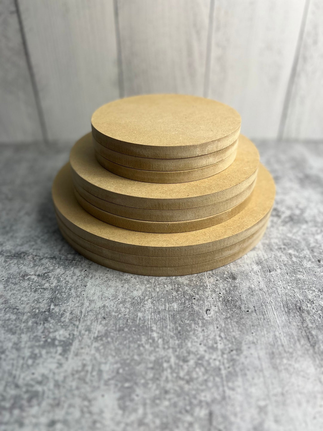 MDF Circles - (3) 10" (3) 8" and (3) 6" - 1/2 Inch Thick - Unfinished ...