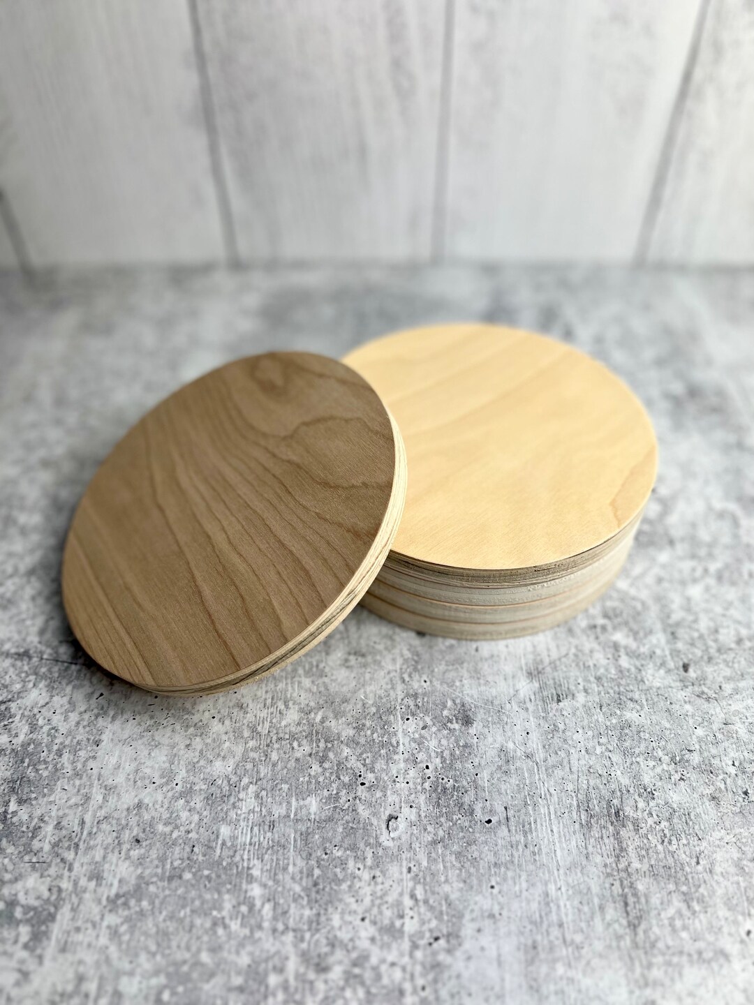 Set of 5 Wood Circles - 6" - 1/2 Inch Thick - Unfinished Wood Circle ...
