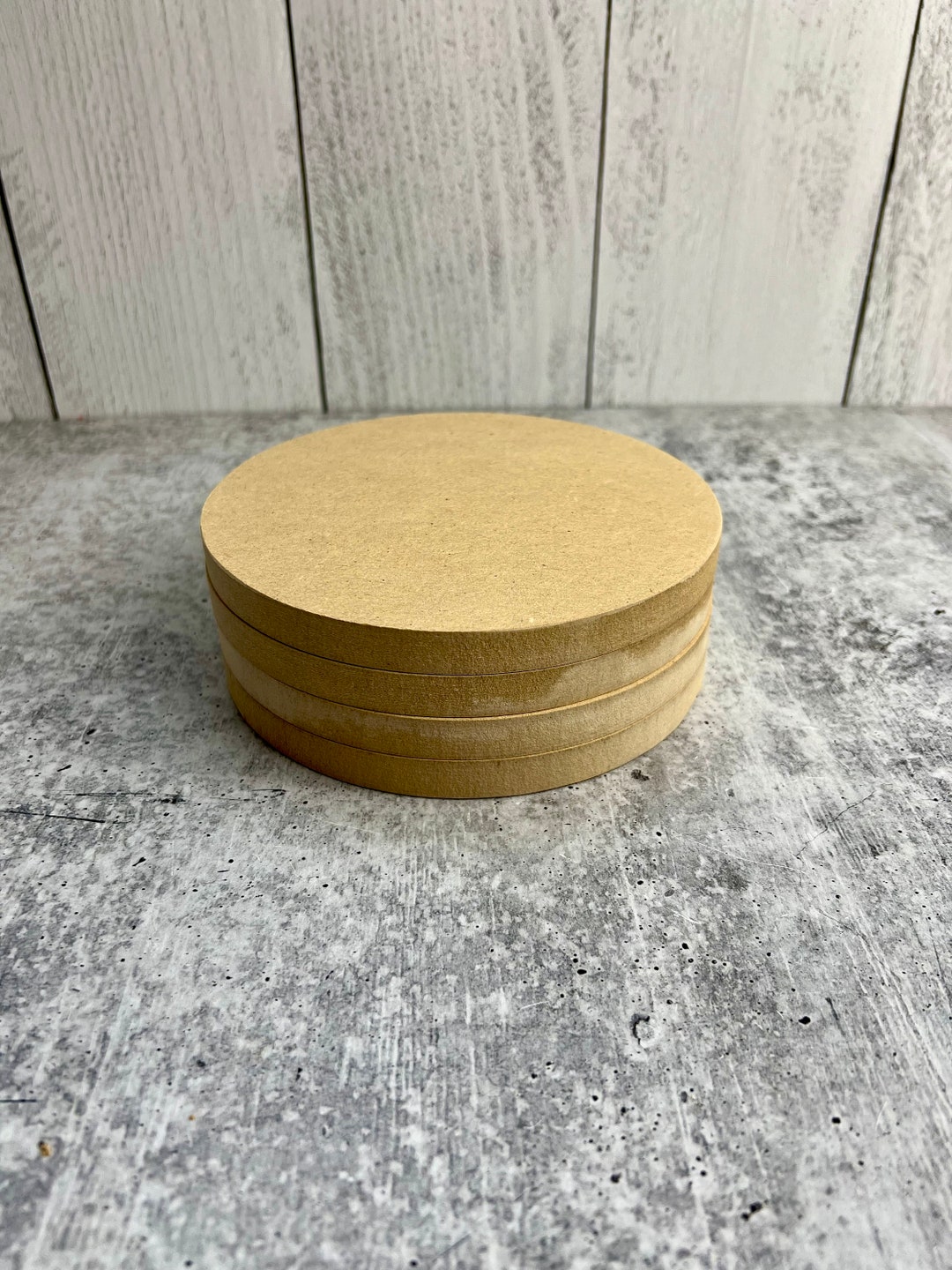 4 MDF Circles - 5 7/8" - 1/2 Inch Thick - Unfinished Wood Circle ...
