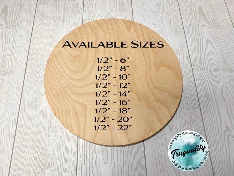 Bulk Wood Circles - 1/2 Inch Thick - Unfinished Wood Circle | Wood ...