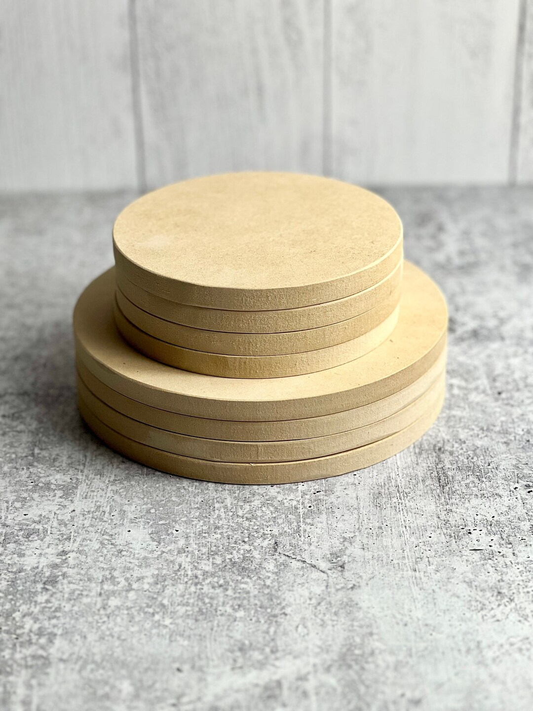 MDF Circles - (4) 8" and (4) 6" - 1/2 Inch Thick - Unfinished Wood ...