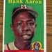 1958 Hank Aaron Baseball Card. Vintage Aged Reprint Novelty Card. Gift ...