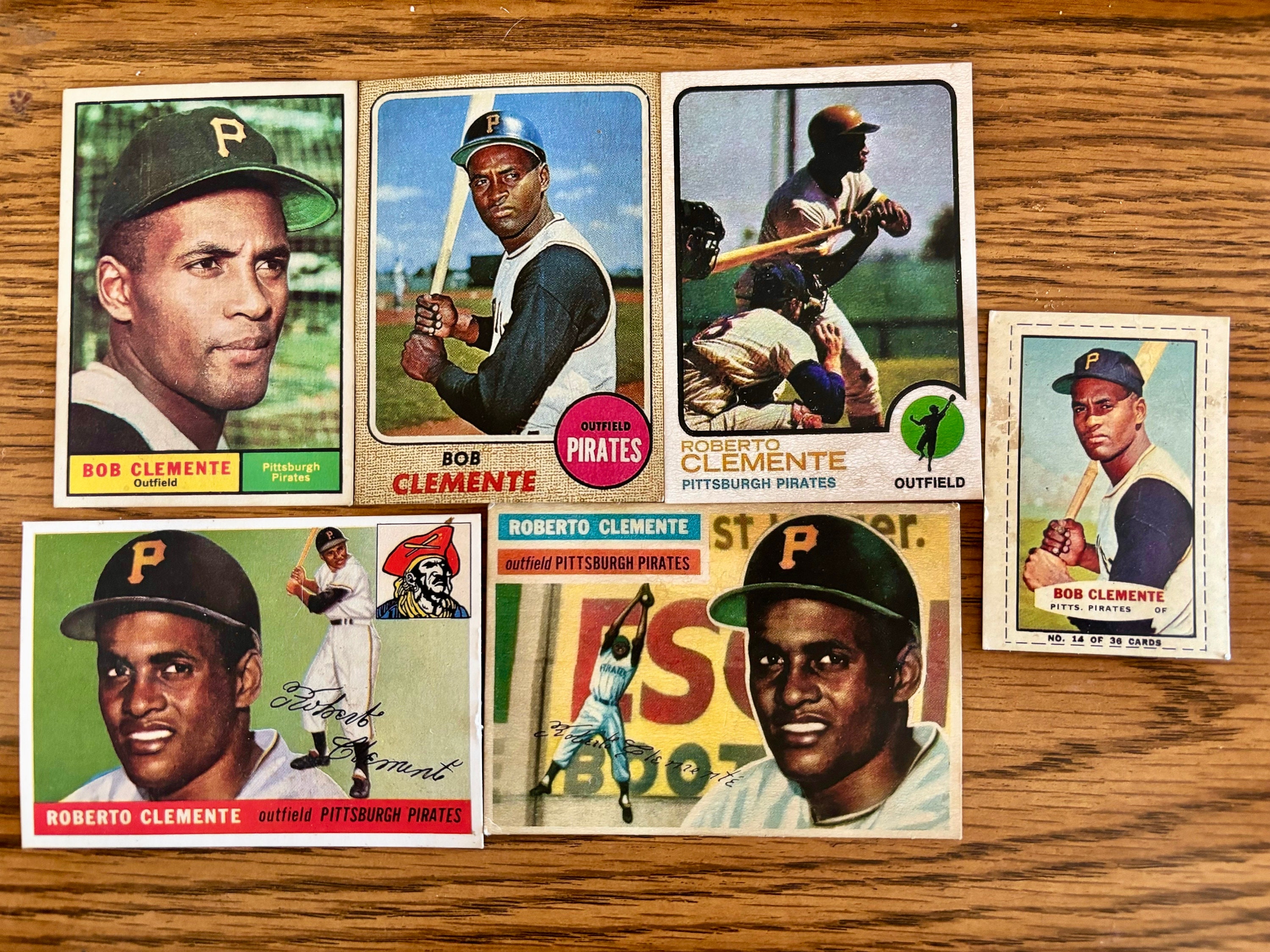 Roberto Clemente Baseball Card Set Aged Vintage Reprint Rare Gift for ...