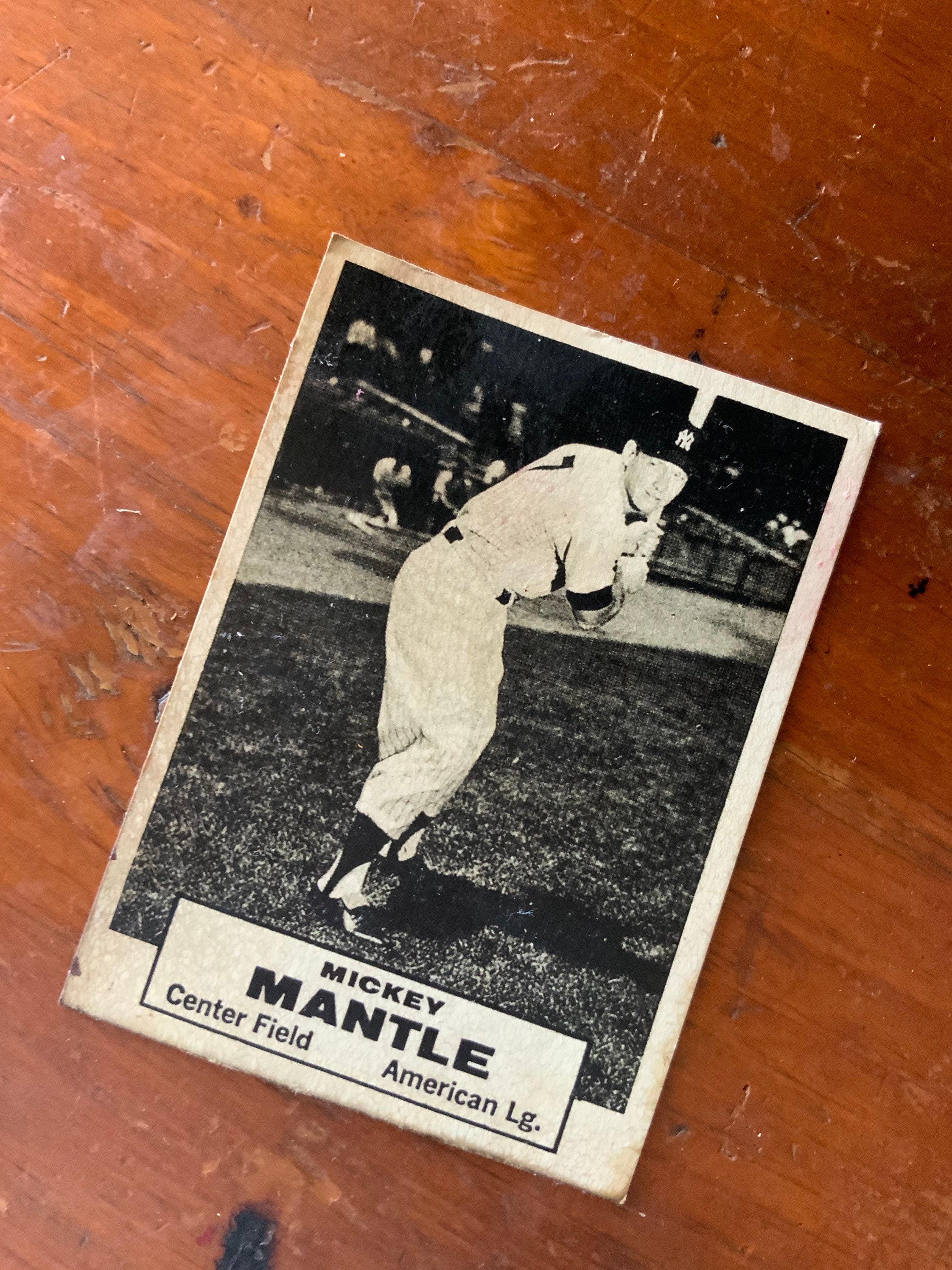 1961 Topps Mickey Mantle Baseball Card Aged Reprint Card - Etsy