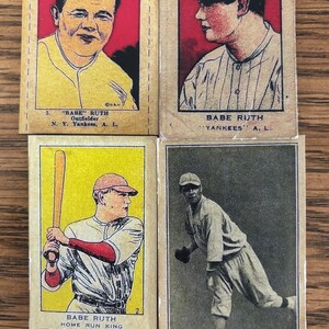 1916, 1921 1923 W514 Babe Ruth Strip Baseball Card Yankees Novelty ...