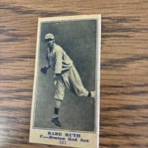 Rookie Babe Ruth 151 Baseball Card. Boston Redsox. Aged Reprint. - Etsy
