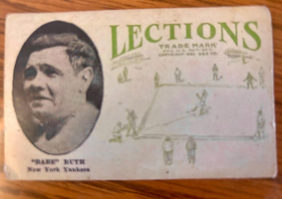 1932 Babe Ruth Lections Baseball Card Standard Size Art Novelty Card - Etsy