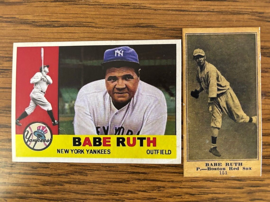 Babe Ruth 25 and Babe Ruth Mini Tobacco 151 W/ Signature - Etsy