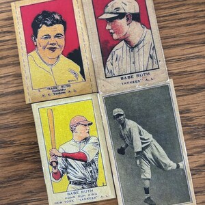 1916, 1921 1923 W514 Babe Ruth Strip Baseball Card Yankees Novelty ...