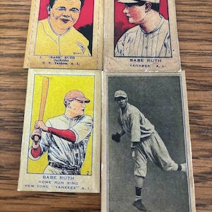 1916, 1921 1923 W514 Babe Ruth Strip Baseball Card Yankees Novelty ...
