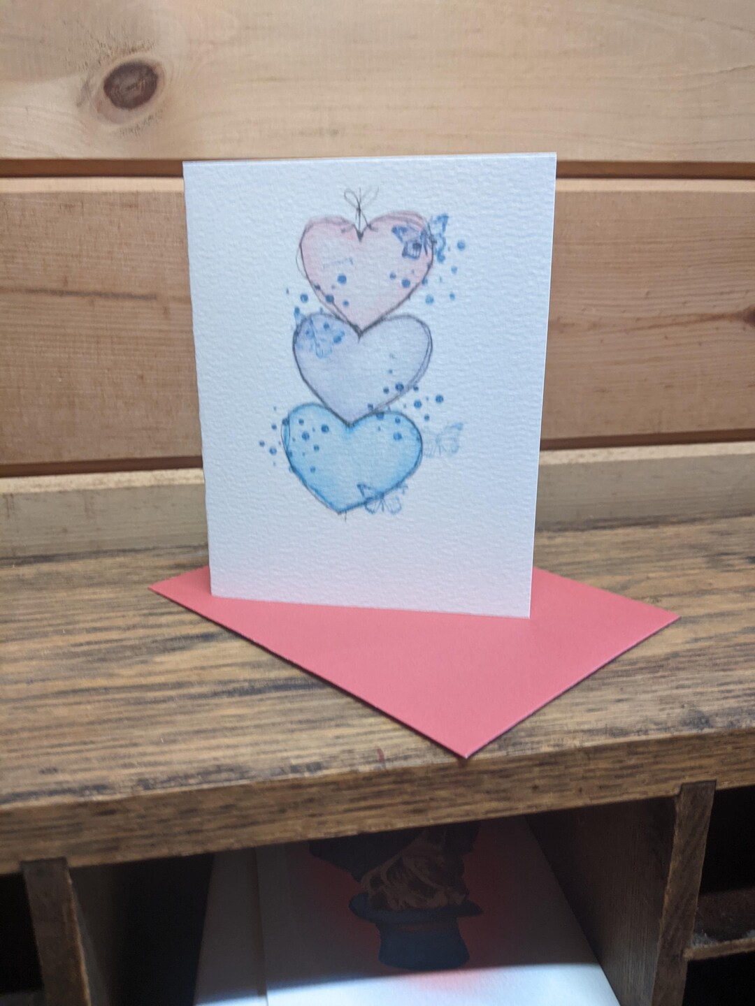 Greeting Card -- Heart Stack - Etsy