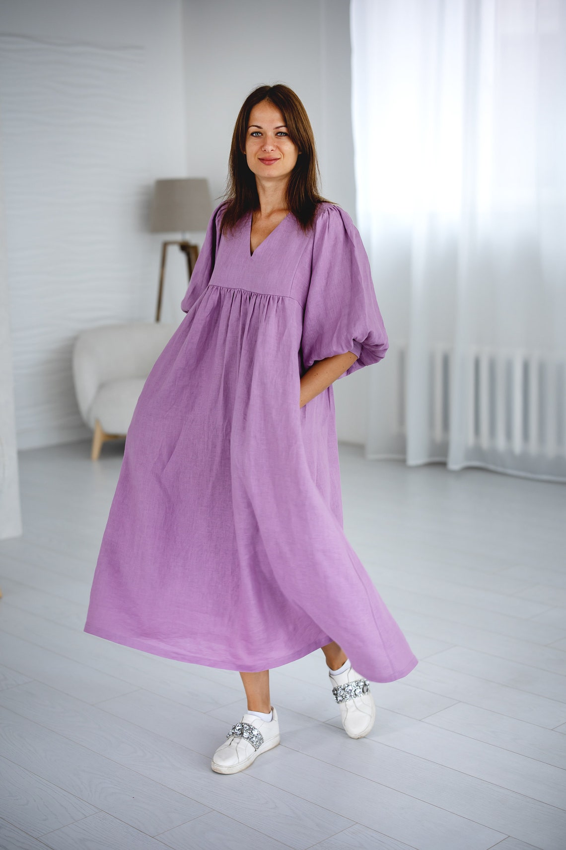New Voluminous Dress Yokes and Wide Sleeves PDF Sewing Pattern With ...