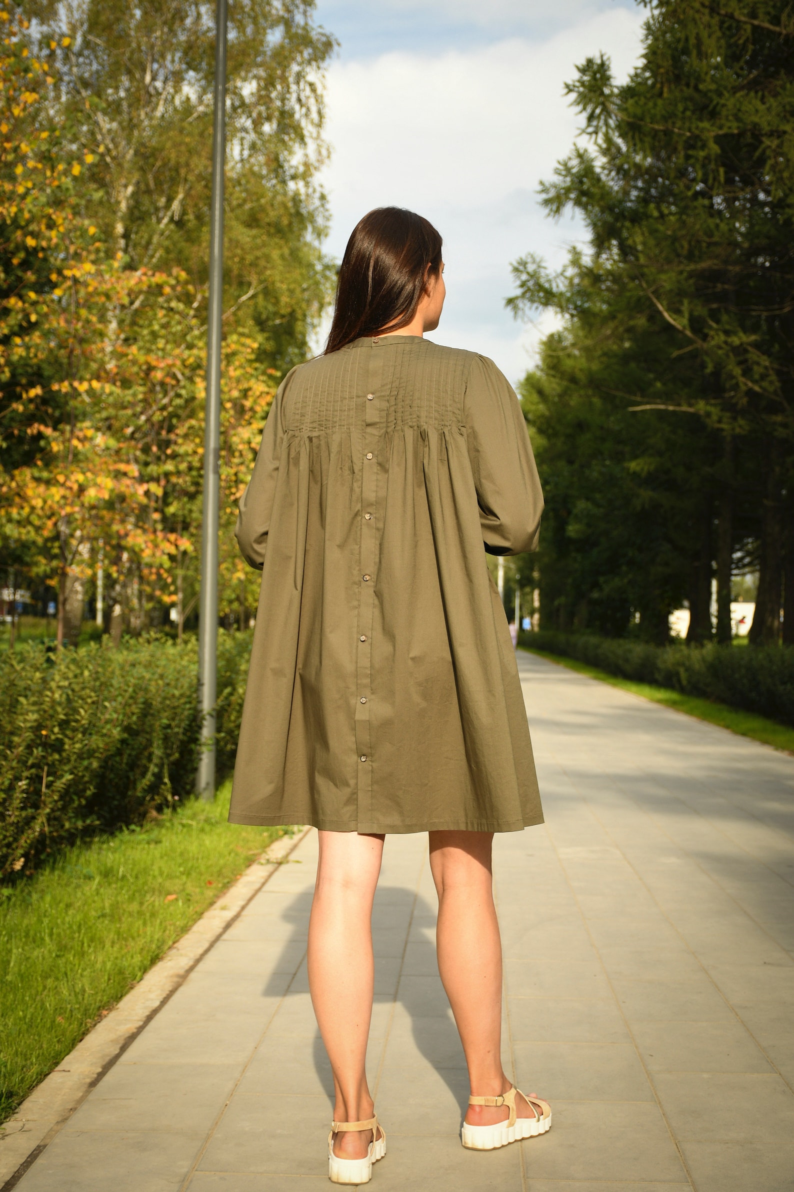 Pintucked Mini Dress PDF Sewing Pattern With Video Tutorial - Etsy