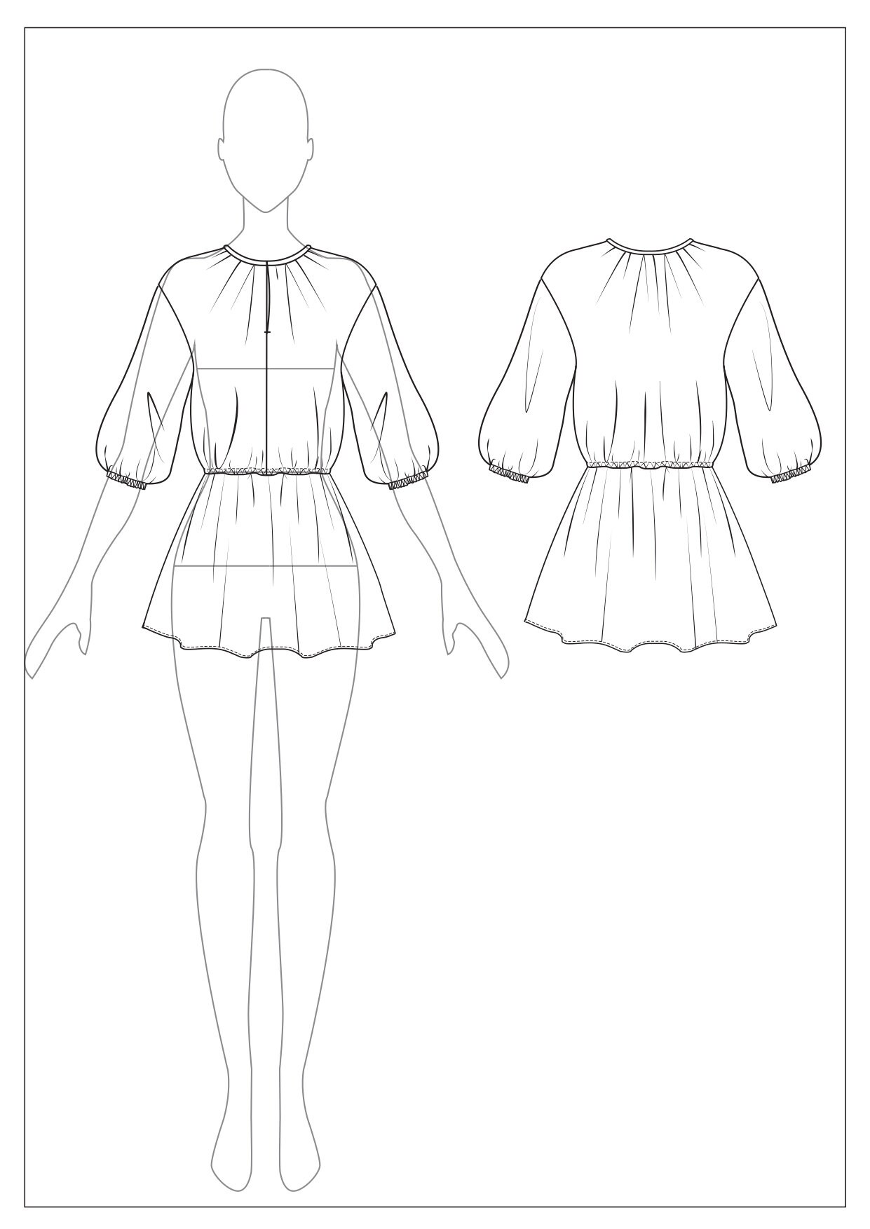 Dress With Ruffles PDF Sewing Pattern - Etsy