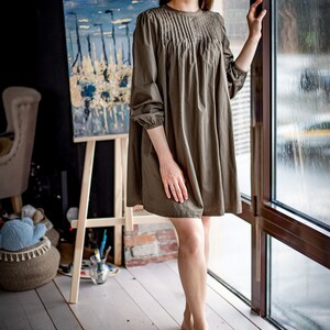 Pintucked Mini Dress PDF Sewing Pattern With Video Tutorial - Etsy