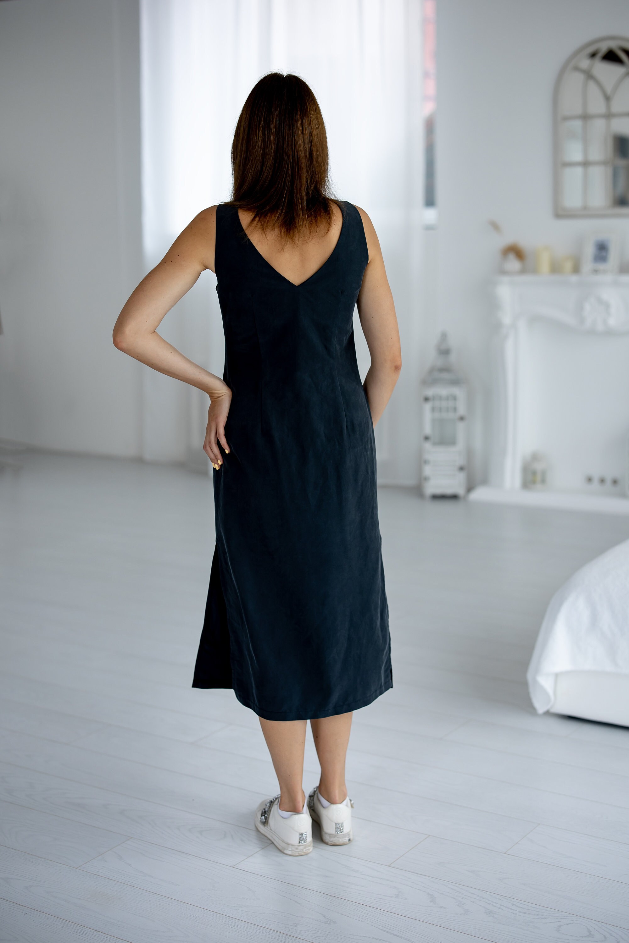 New! Simple Dress With Slits PDF Sewing Pattern With Video Tutorial - Etsy