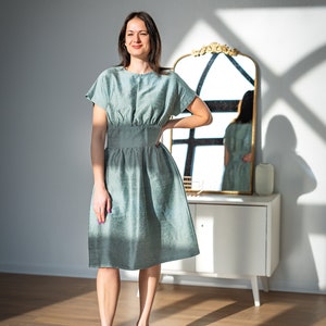 New! Dress With Slit in Front PDF Sewing Pattern With Video Tutorial - Etsy