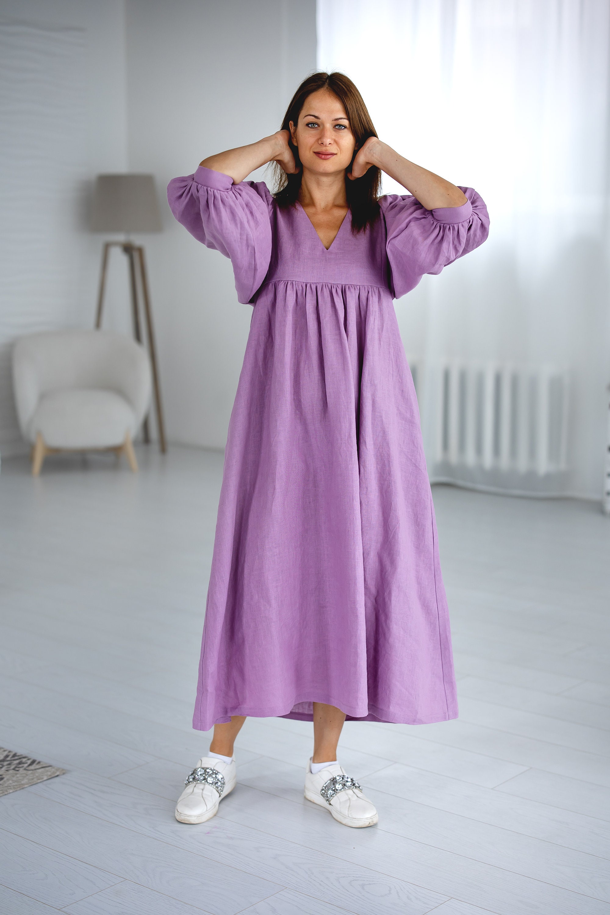 New! Voluminous Dress Yokes and Wide Sleeves PDF Sewing Pattern With ...