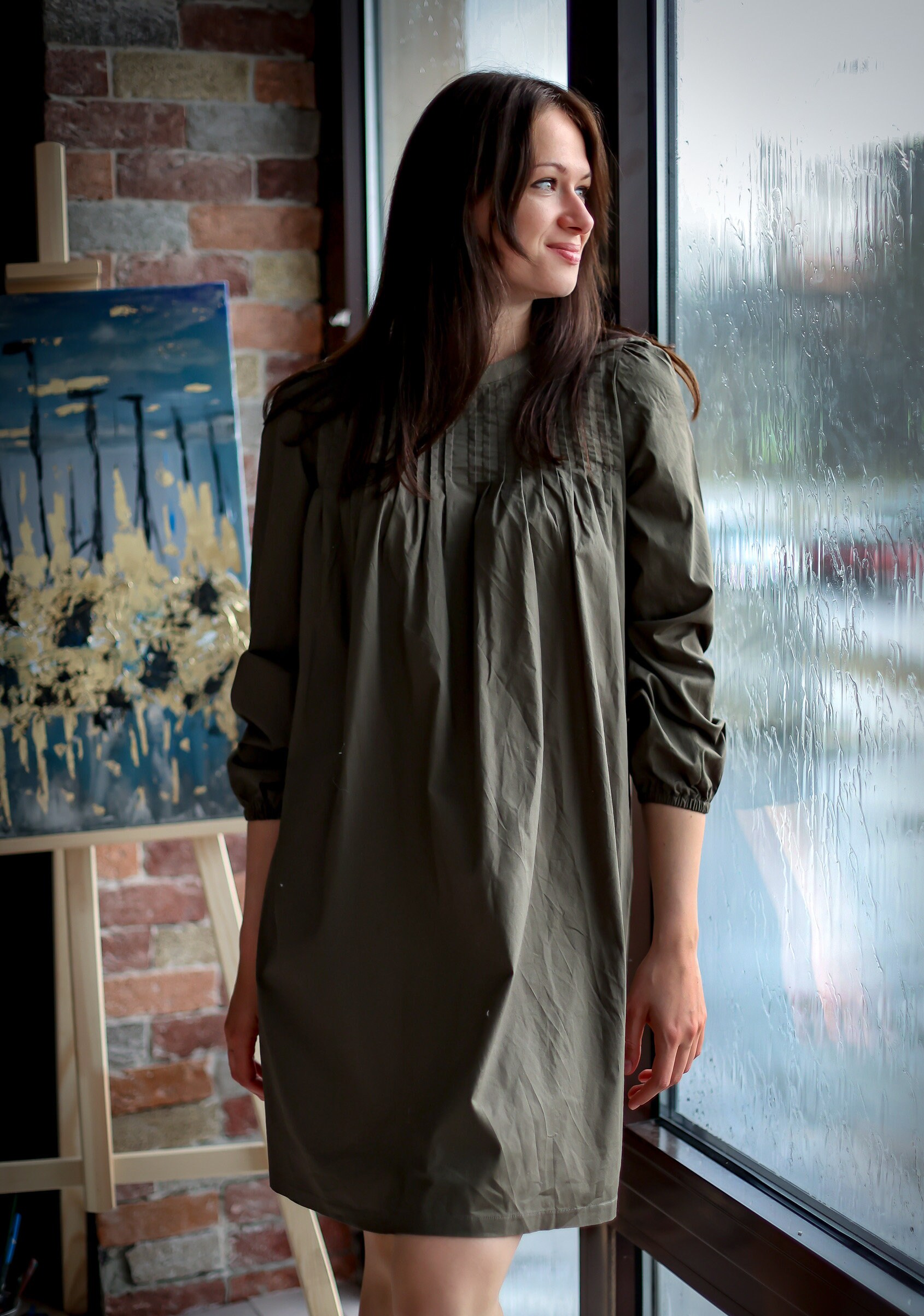 Pintucked Mini Dress PDF Sewing Pattern With Video Tutorial - Etsy