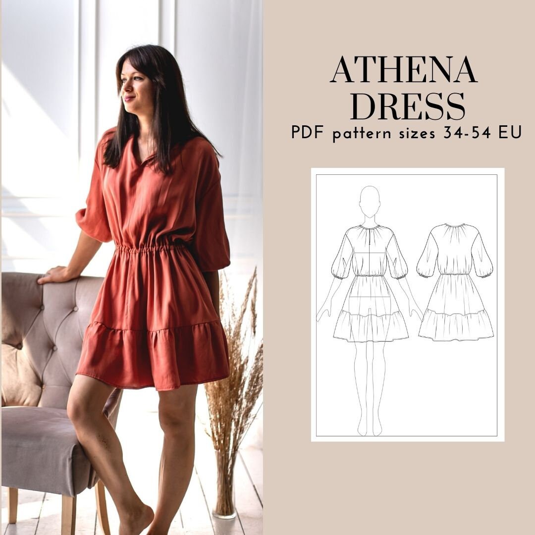 Dress With Ruffles PDF Sewing Pattern - Etsy