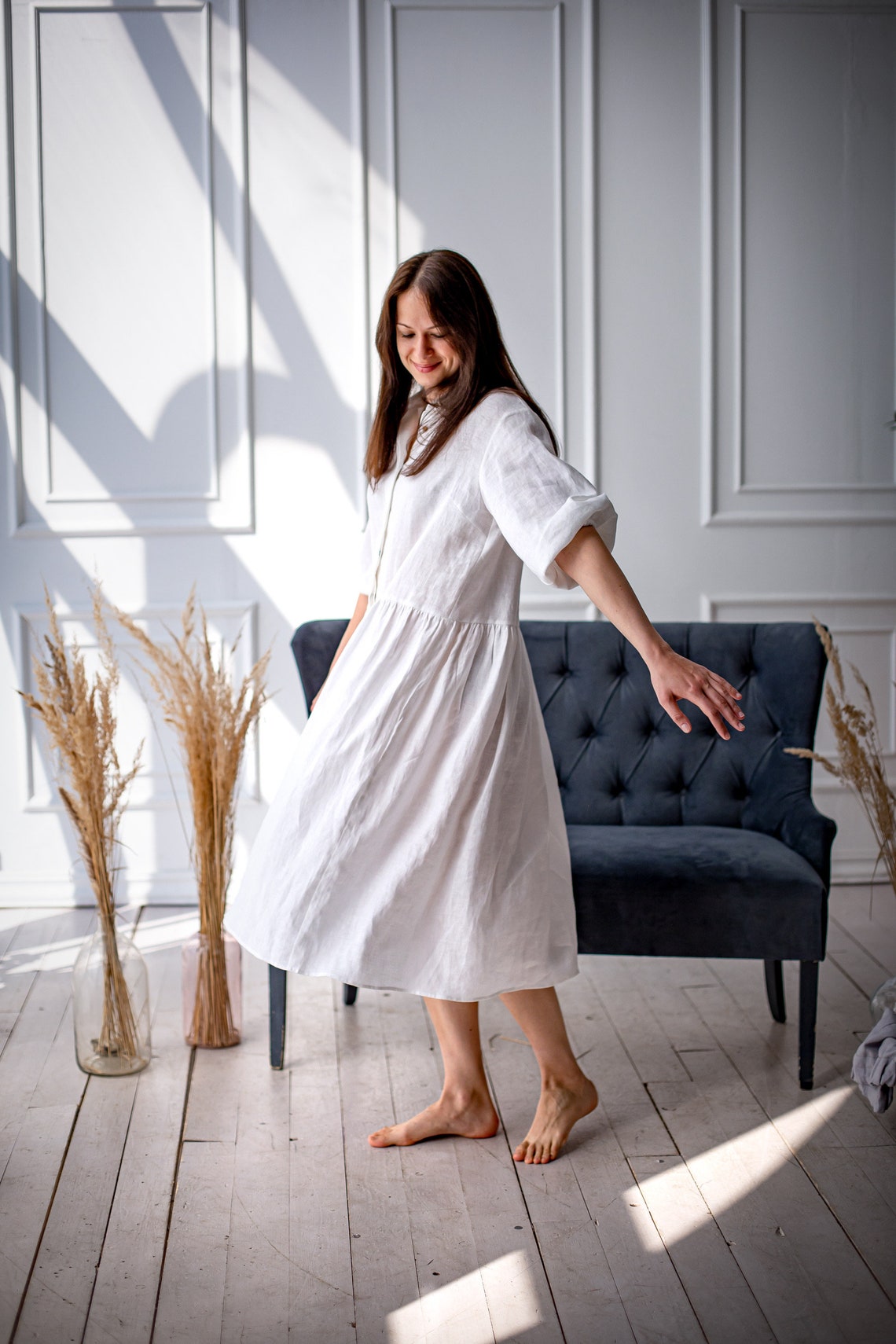 Loose Shirt Dress PDF Sewing Pattern With Video Tutorial - Etsy