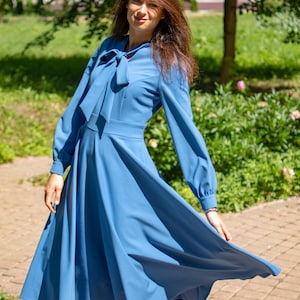 Bow Midi Dress PDF Sewing Pattern - Etsy