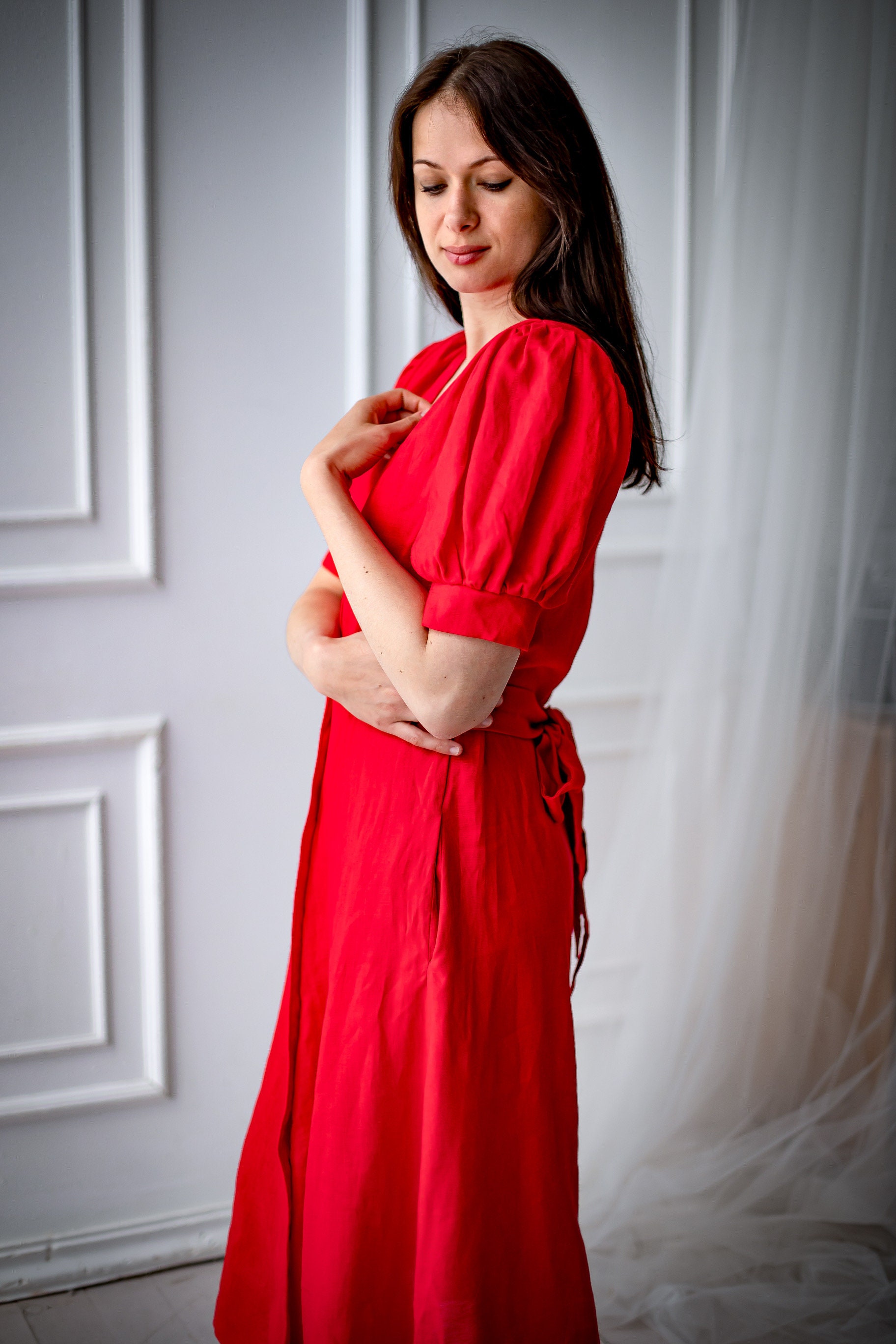 Puff Sleeves Dress PDF Sewing Pattern - Etsy