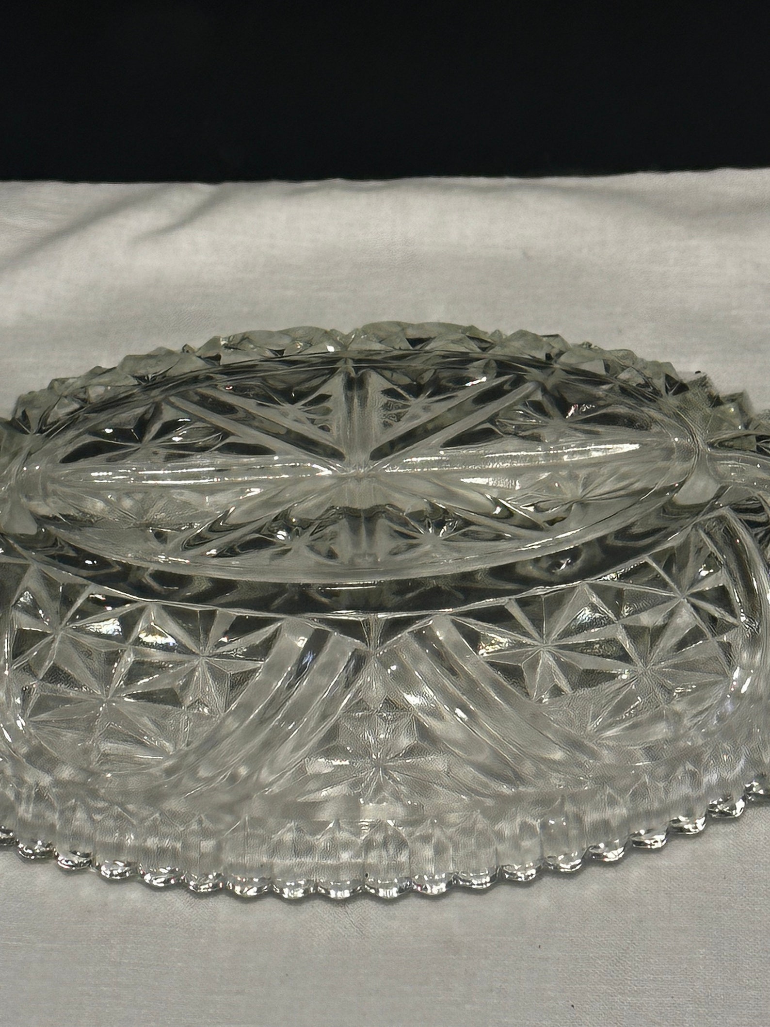 Vintage Anchor Hocking Stars and Bars Pattern Divided Glass Relish Dish ...