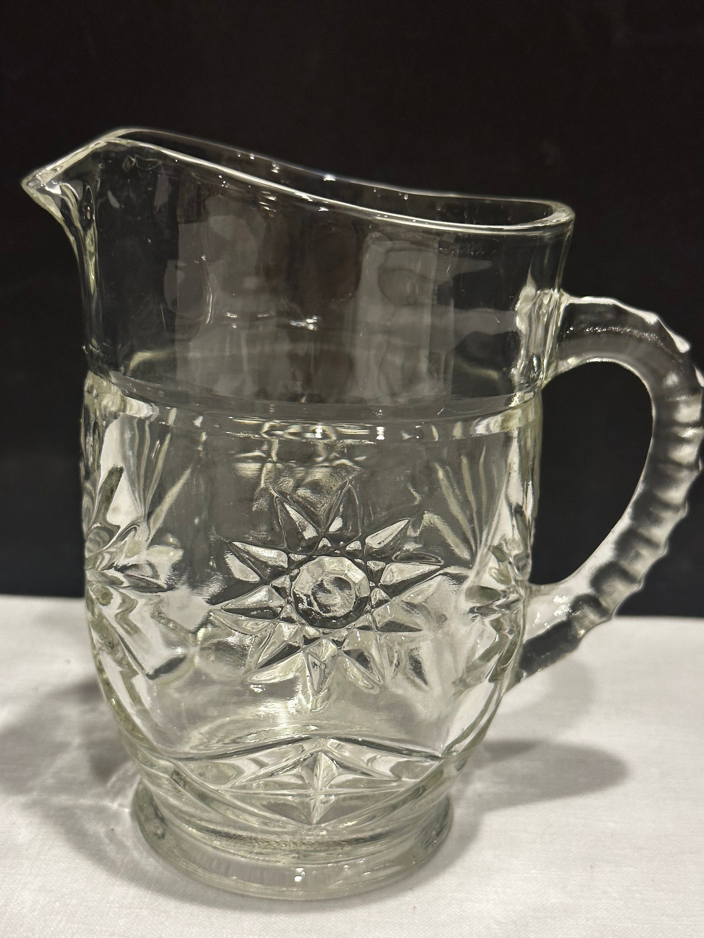 Vintage Anchor Hocking Eapa Small Glass Pitcher - Etsy