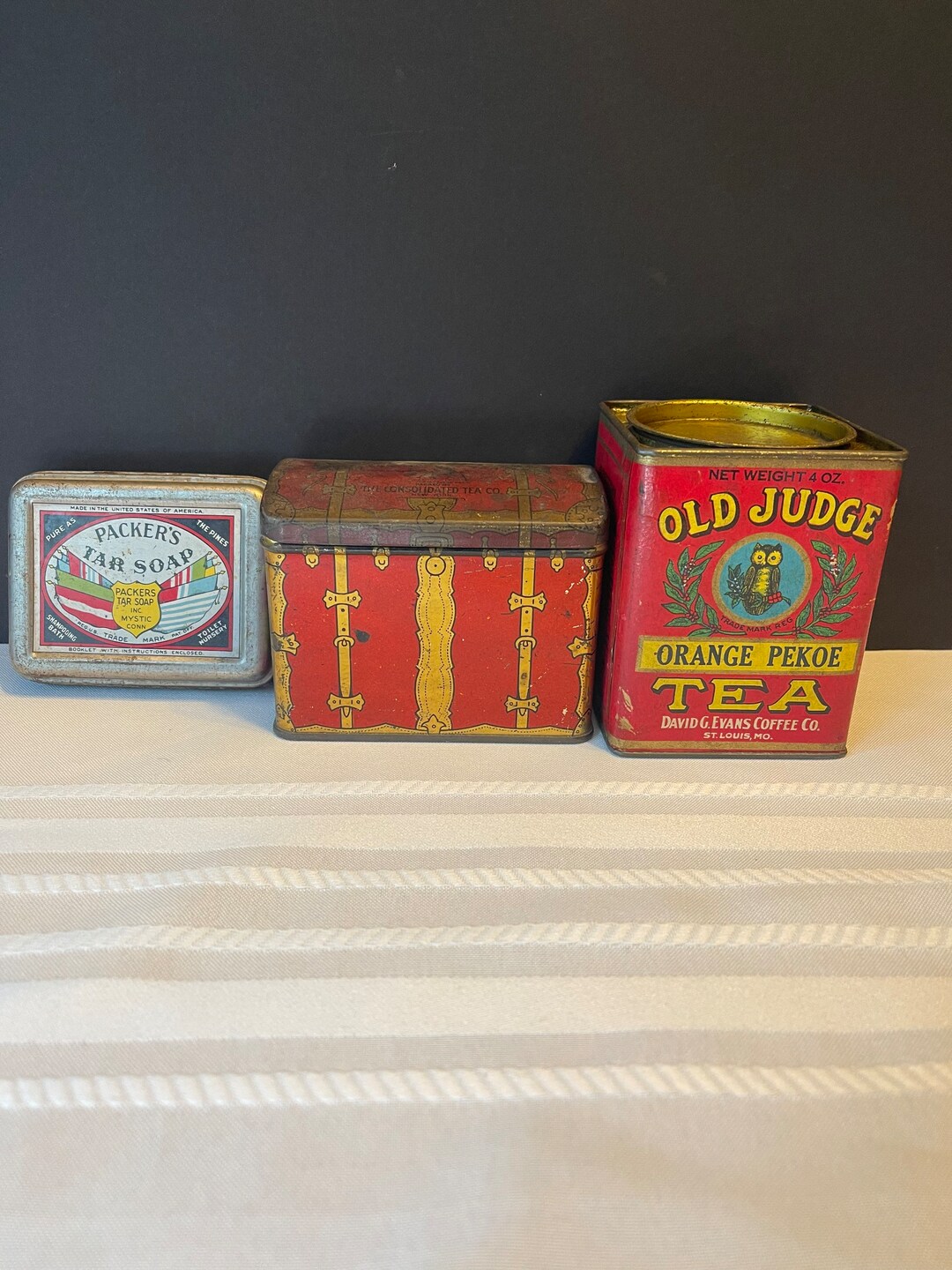 Vintage Advertisement Tins. - Etsy