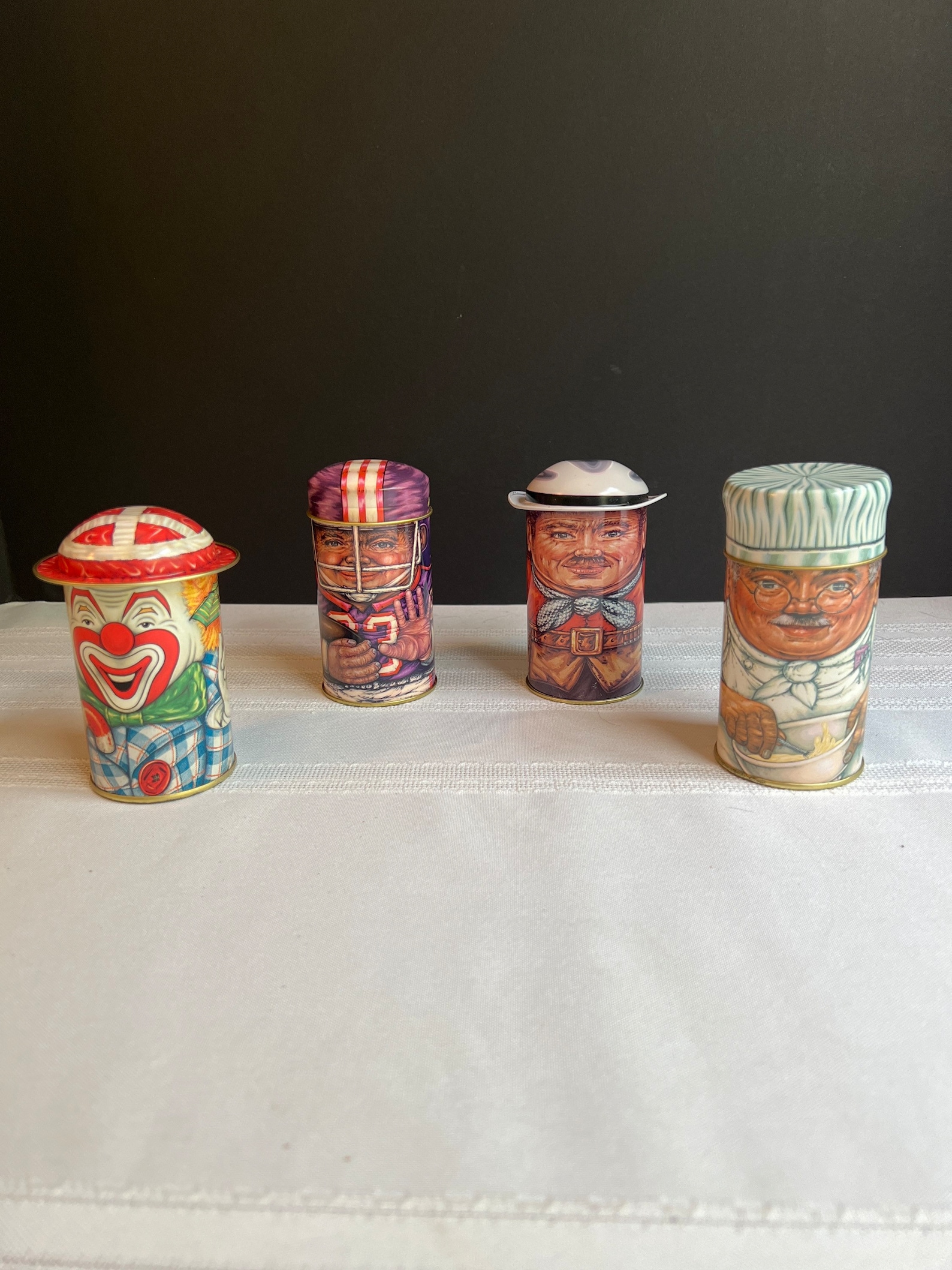 DAHER - the Tin Box Company - Cap-tin, Figural Character Tins - Made in ...