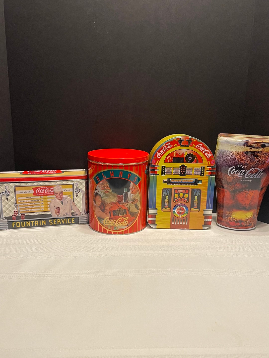 Vintage Coke Tin Canisters. - Etsy