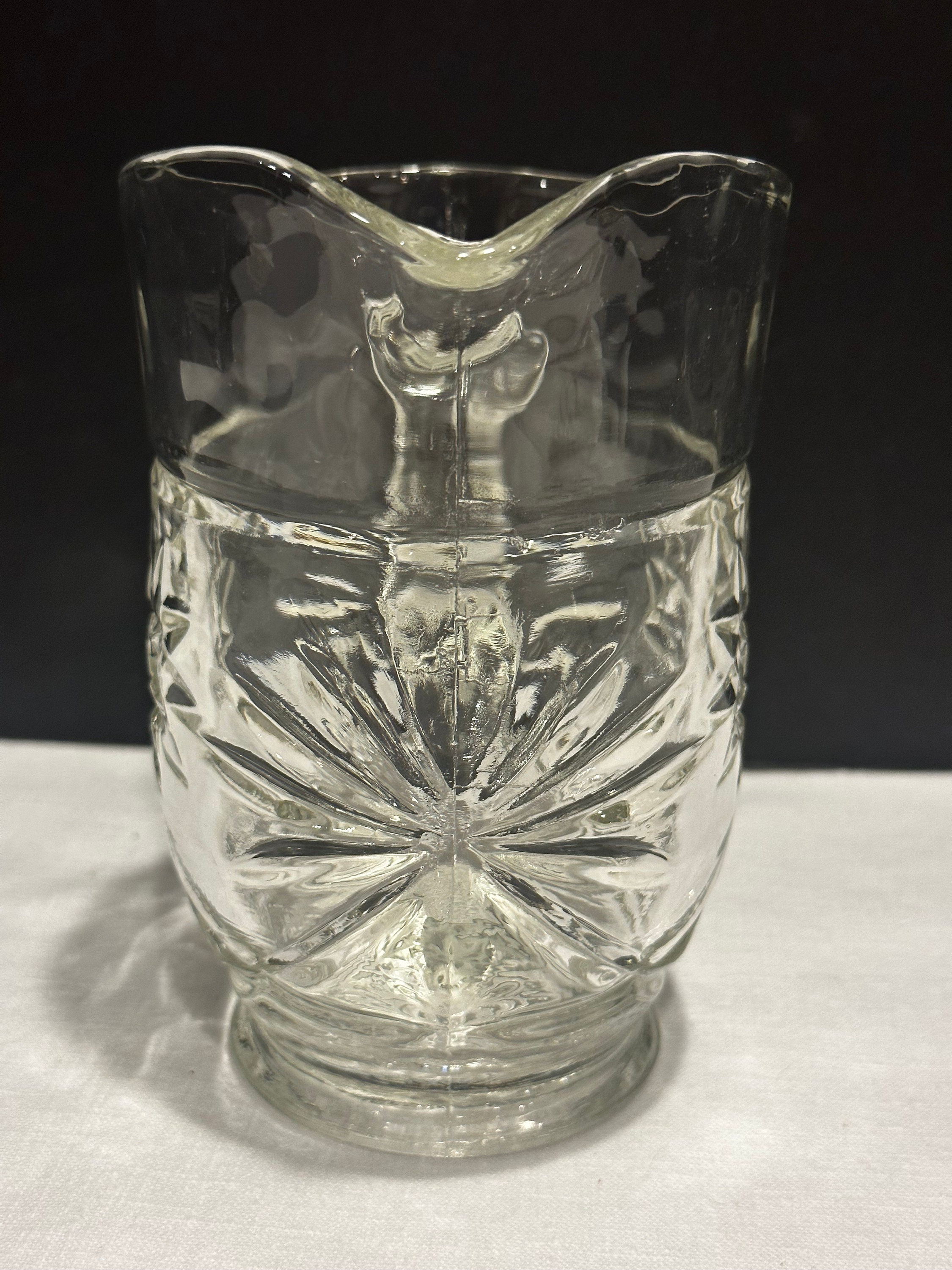 Vintage Anchor Hocking Eapa Small Glass Pitcher - Etsy