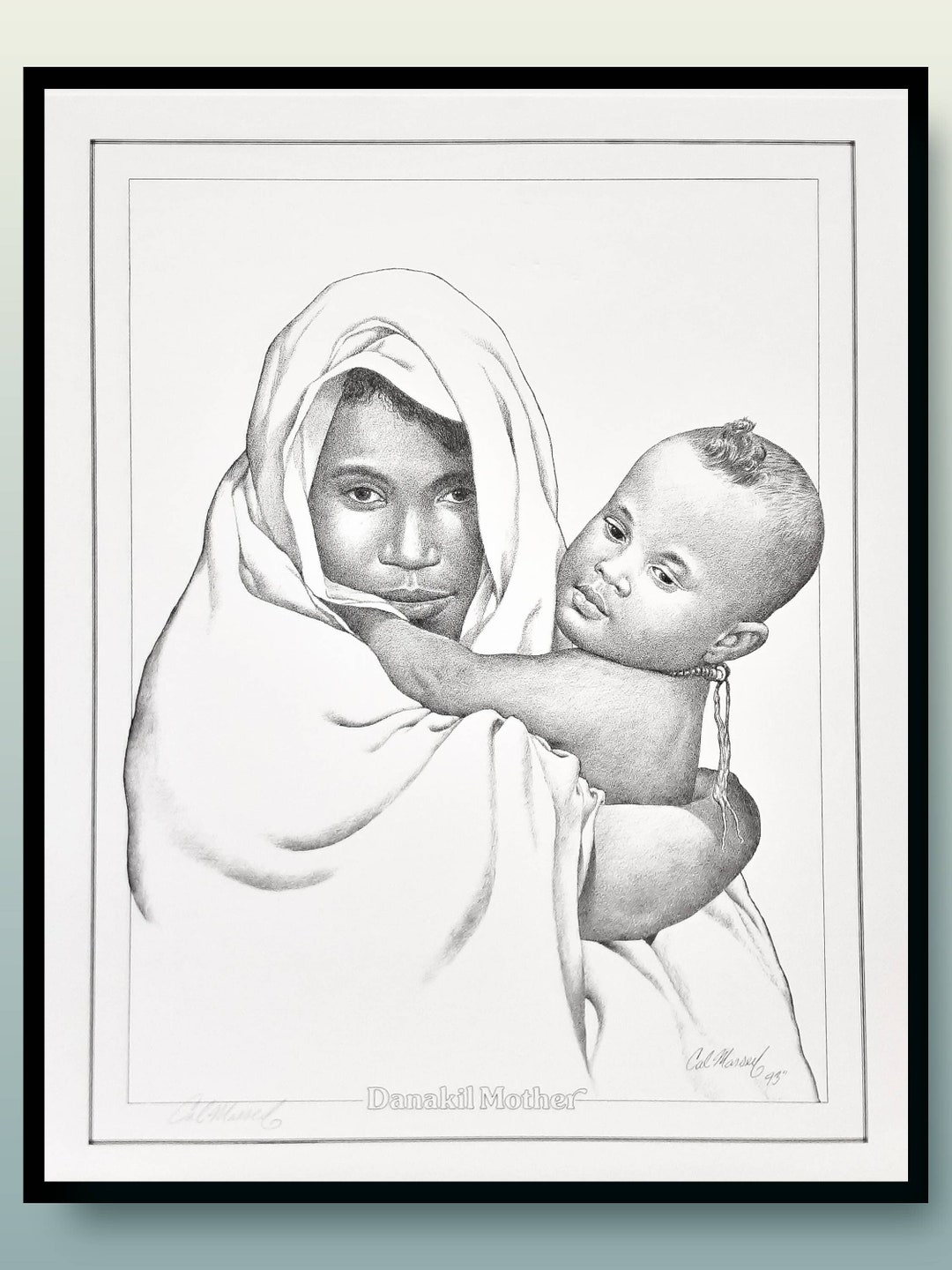 Cal Massey | Danakil Mother, Vintage Antique Black Art Fine Art Wall ...