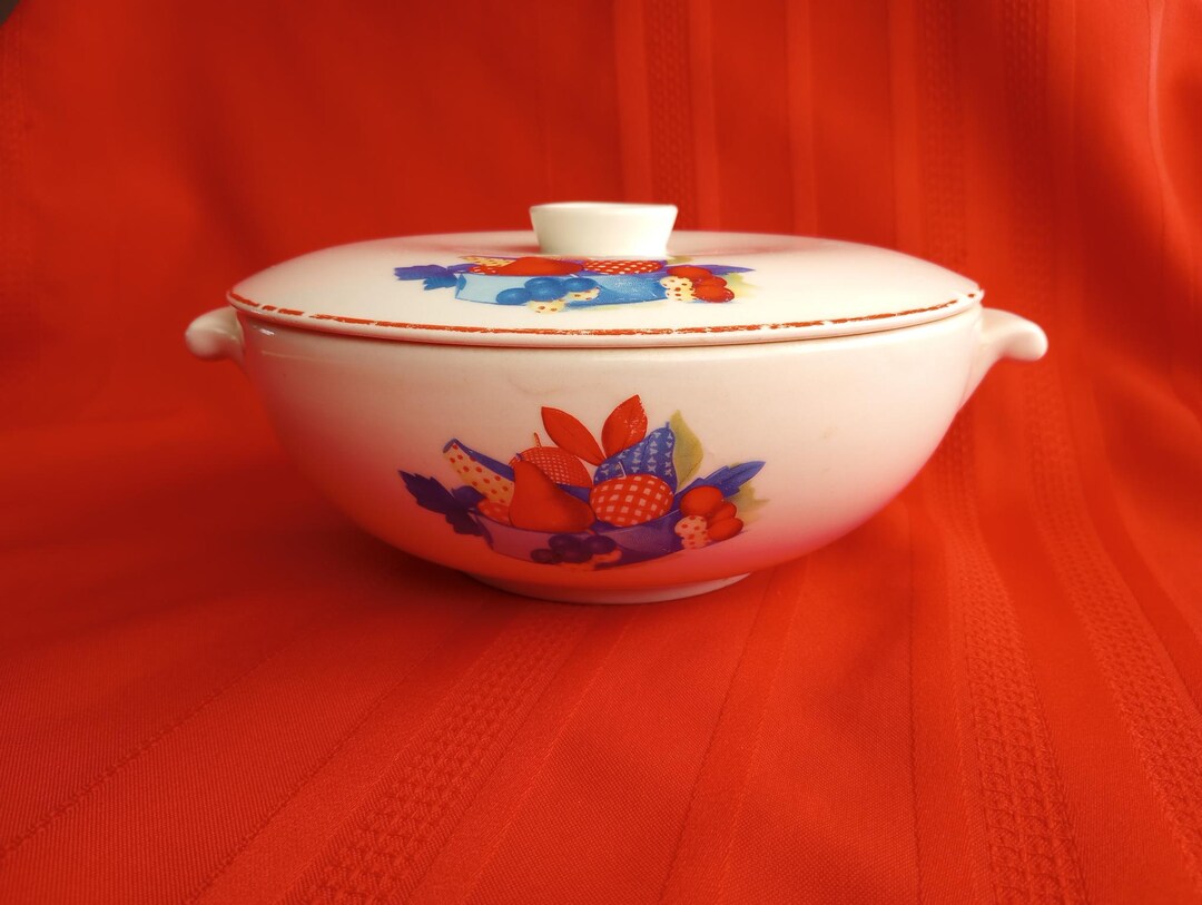Calico Fruit Casserole Dish - Etsy